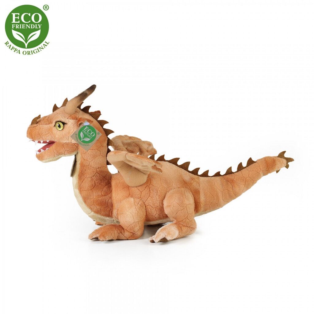 Rappa Plyšový drak 40 cm hnědý ECO-FRIENDLY | Dvěděti.cz dřevěné hračky ...