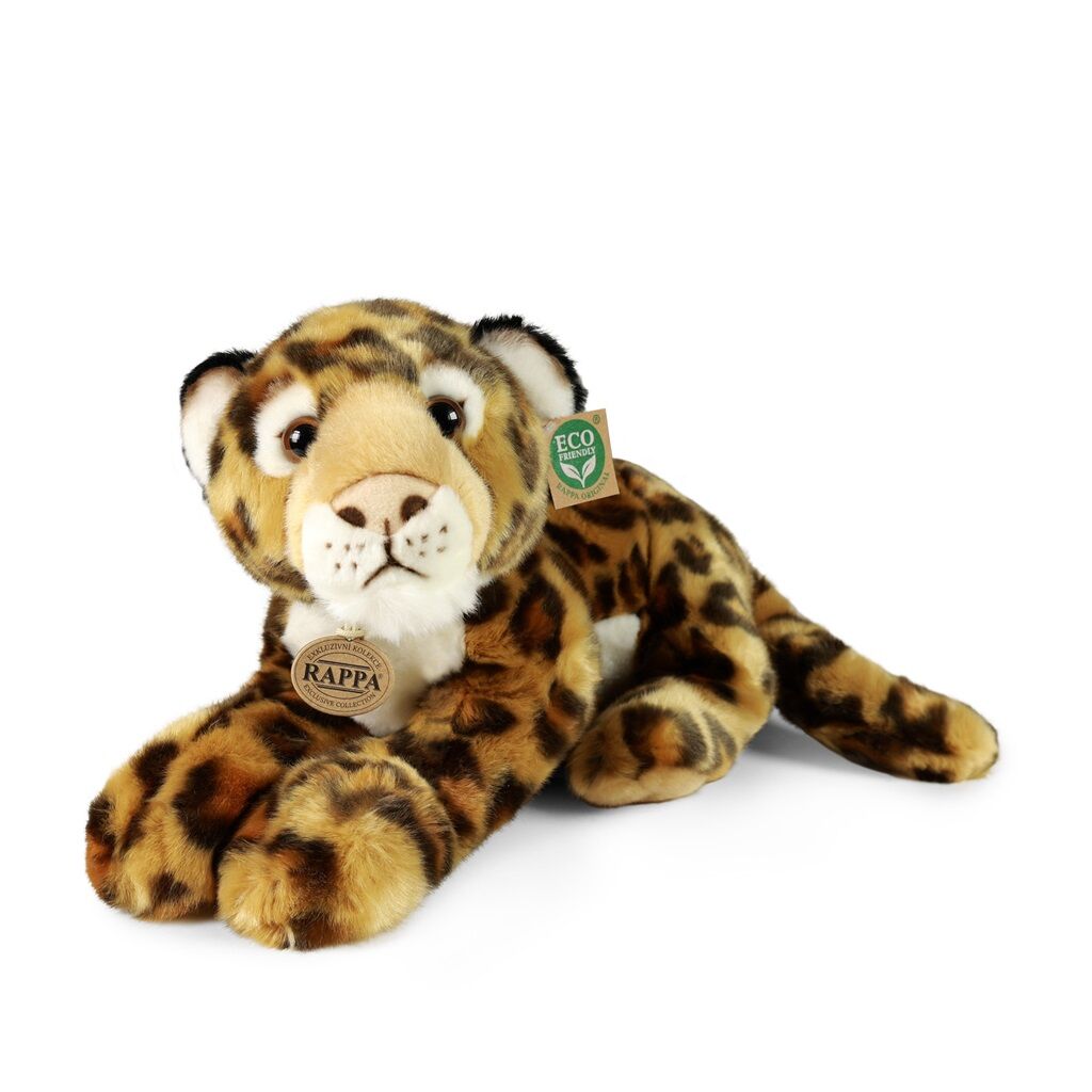 Rappa Plyšový leopard ležící 40 cm ECO-FRIENDLY | Dřevěné hračky pro ...