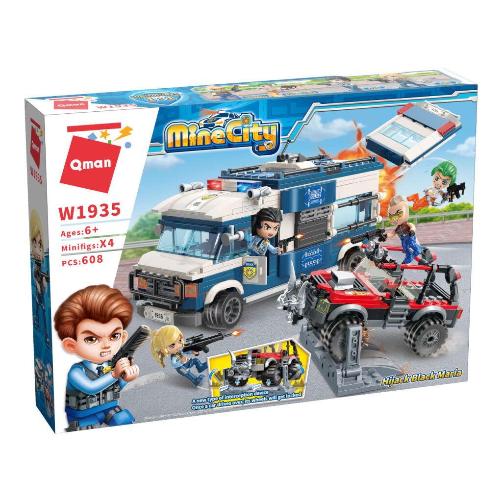 Qman MineCity W1935 Únosce Black Maria dopaden | Dvěděti.cz dřevěné hračky, dřevěné hračky pro děti